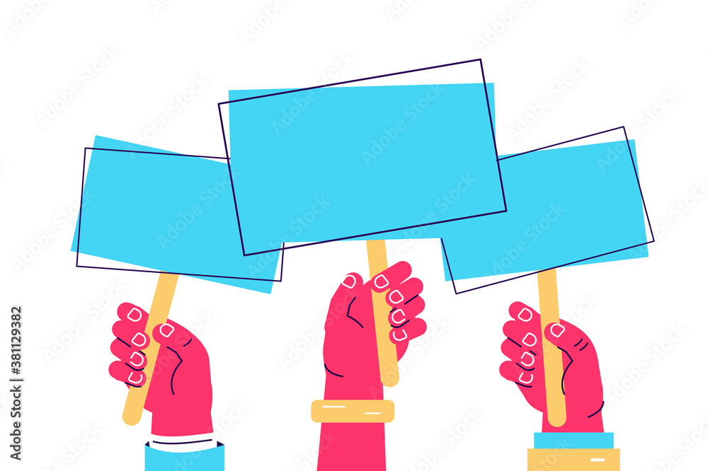 Vector cartoon illustration of hands holding Stock Vector | Adobe Stock