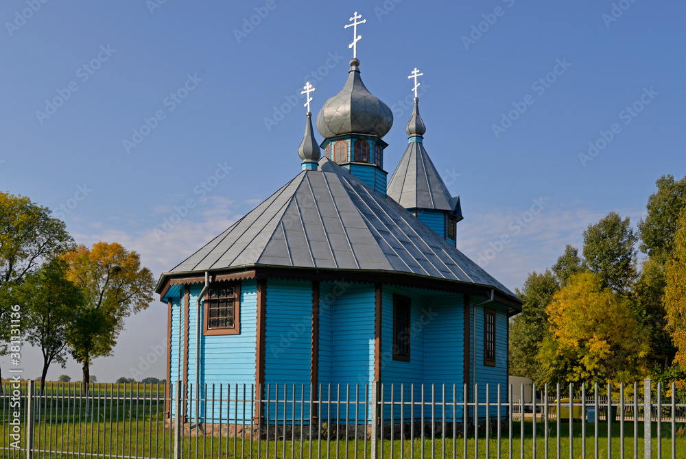 wooden temple built in 2005 Orthodox church dedicated to the icon of ...