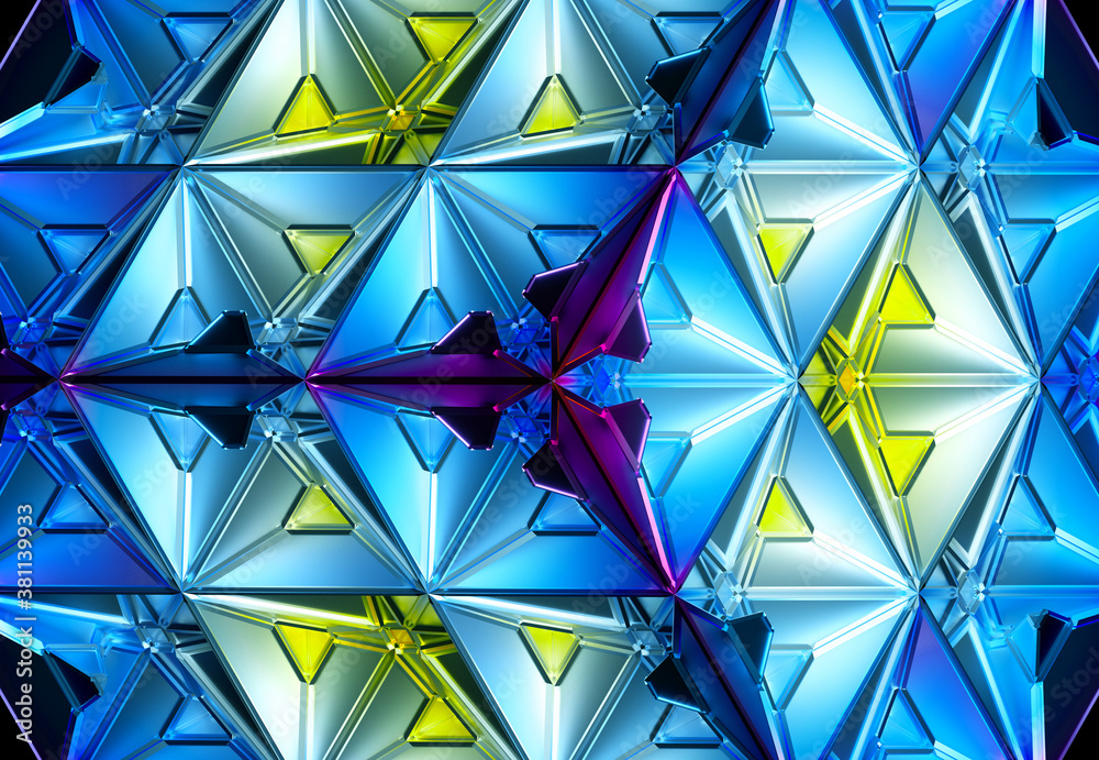 3d render of abstract art 3d background with part of surreal cube with ...