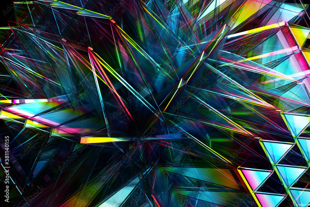 3d render of abstract art of surreal futuristic computer 3d background ...