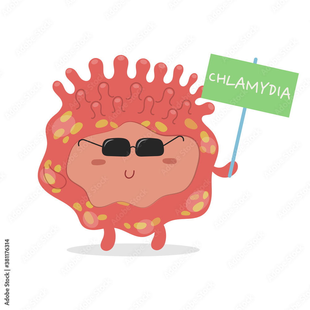 Chlamydia Disease Cell Vector Cartoon Stock Vector | Adobe Stock