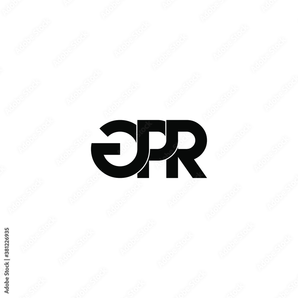 gpr letter original monogram logo design Stock Vector | Adobe Stock