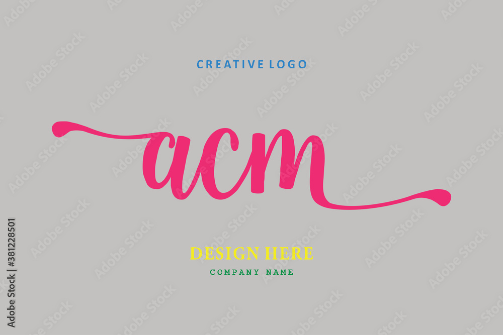pharmacy letter ACM logo is simple, easy to understand and ...