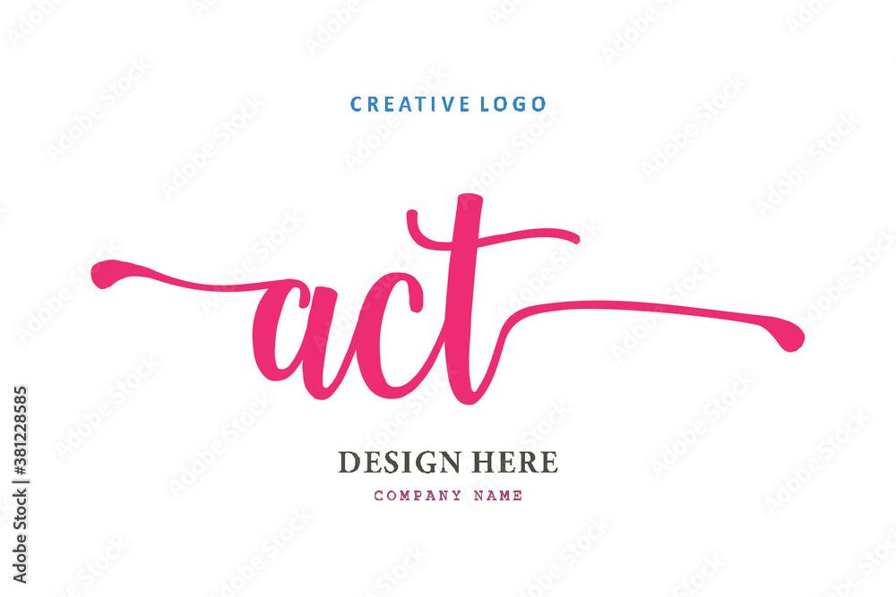 pharmacy letter ACT logo is simple, easy to understand and ...