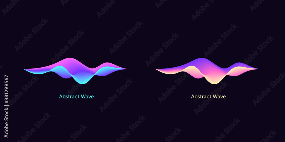 Abstract wave shape for voice recognition system, virtual assistant ...