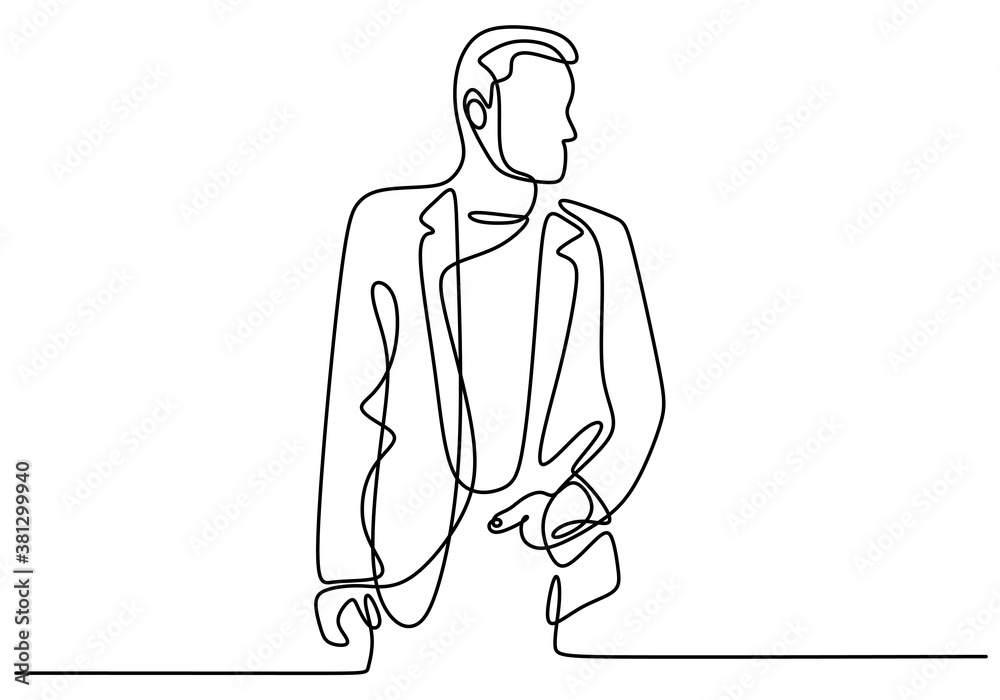 Drawing Of A Guy In A Suit