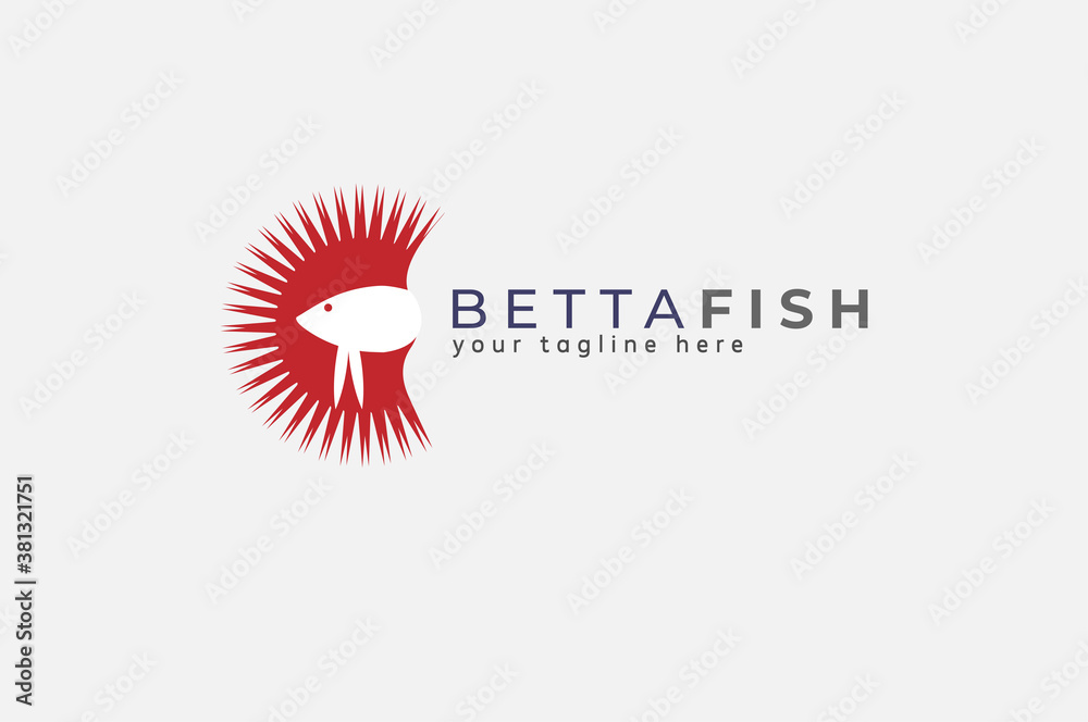 Betta Fish Logo, fish template logo design vector illustration Stock ...