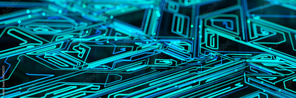 Halbleiter Technologie Zukunft Konzept Hintergrund Stock Illustration ...