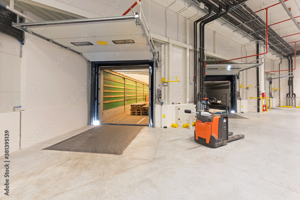 Trailer at Loading Bay Warehouse Stock Photo | Adobe Stock