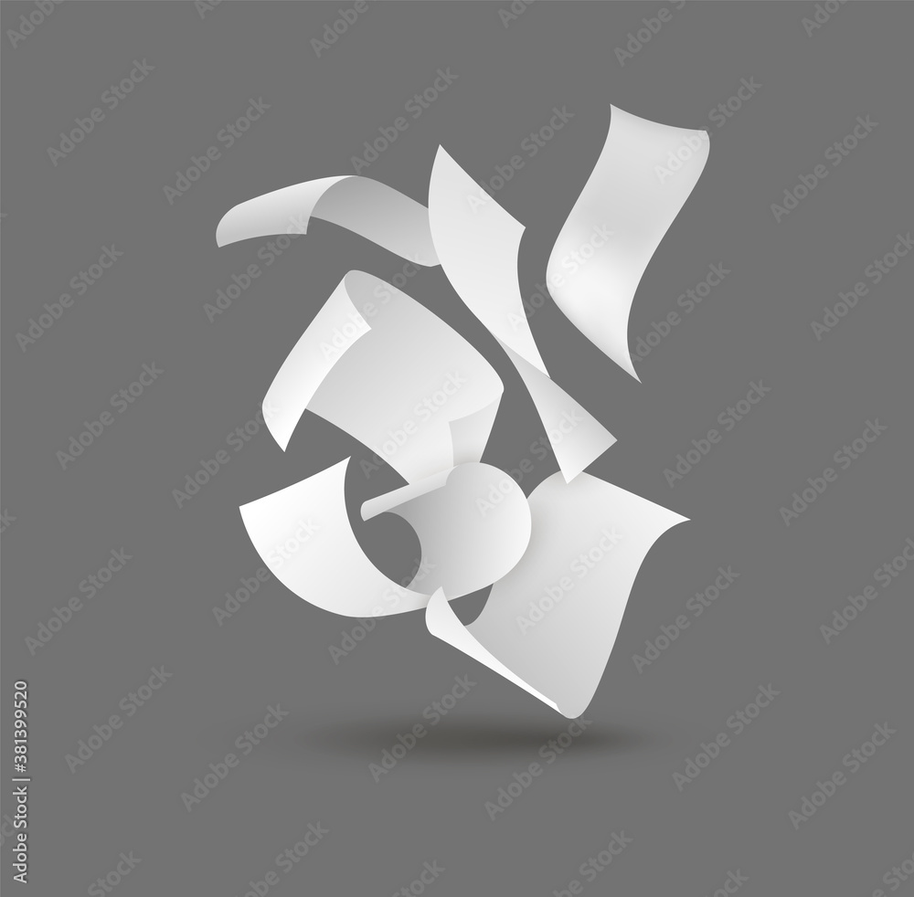 Scattered Papers Vector