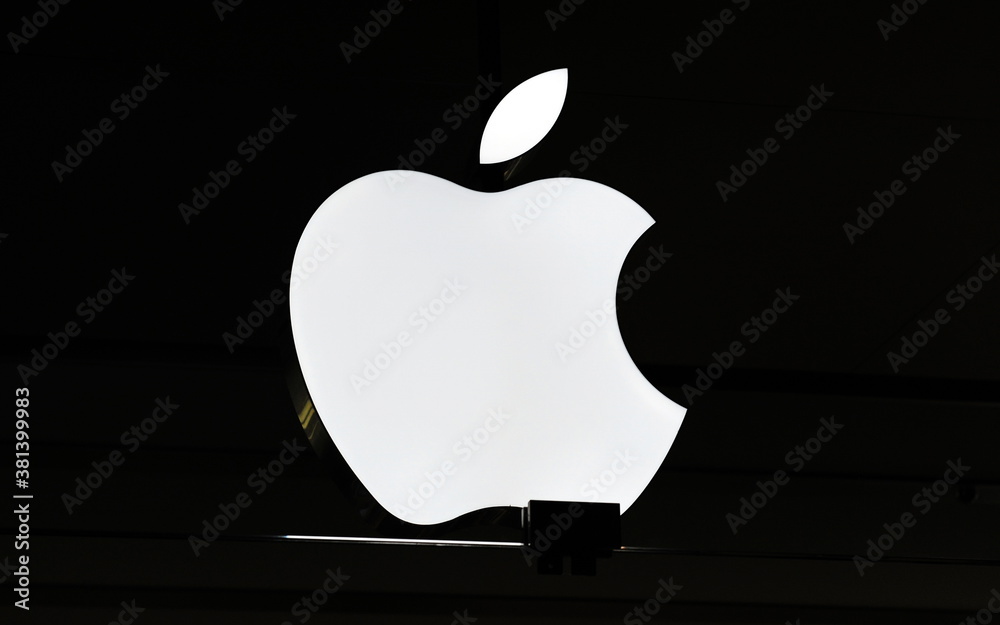 apple logo Stock Photo | Adobe Stock