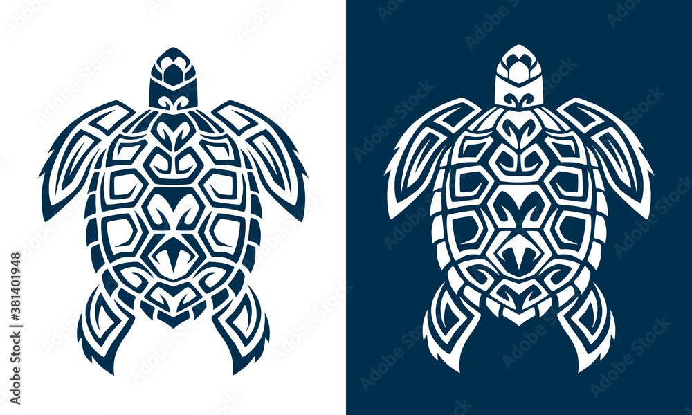 Obraz Turtle logo graphic design concept white and blue background ... Obraz Turtle logo graphic design concept white and blue background ...