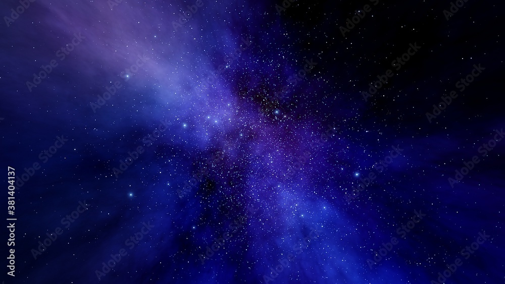 Stars in sky, starry night starlight shine of milky way, space cosmic ...