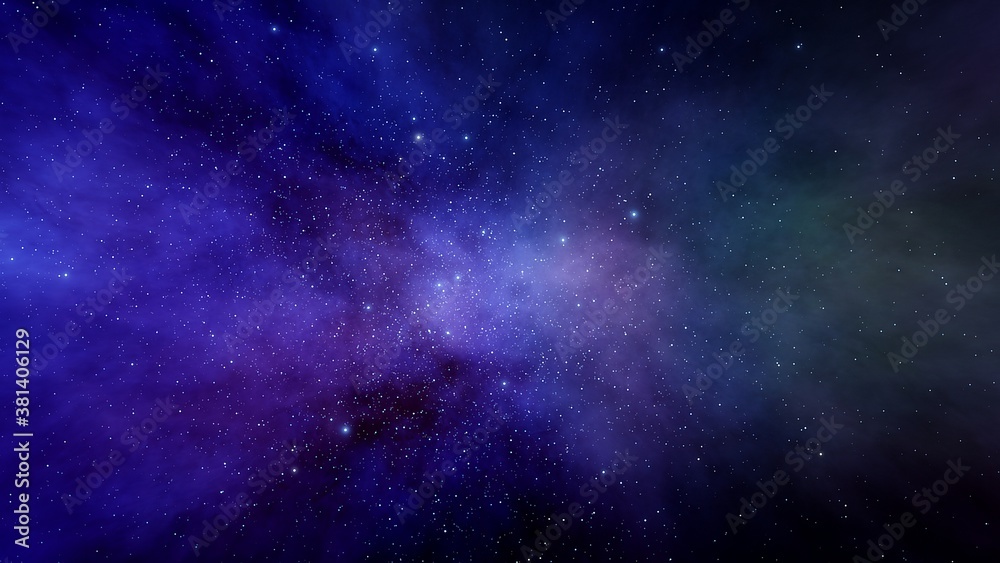 Stars in sky, starry night starlight shine of milky way, space cosmic ...