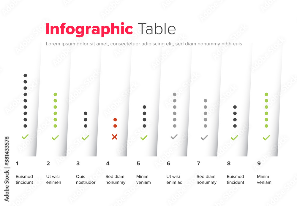 Infographic Bar Chart Table Layout Stock Template | Adobe Stock