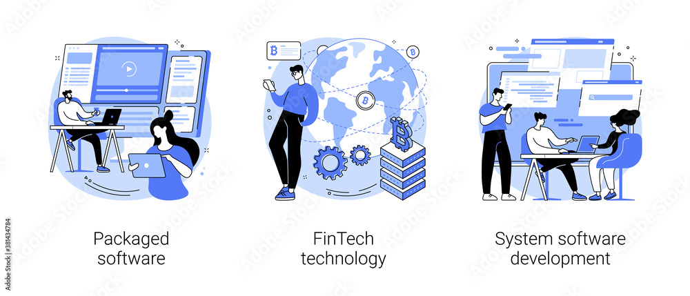 Business applications abstract concept vector illustration set ...