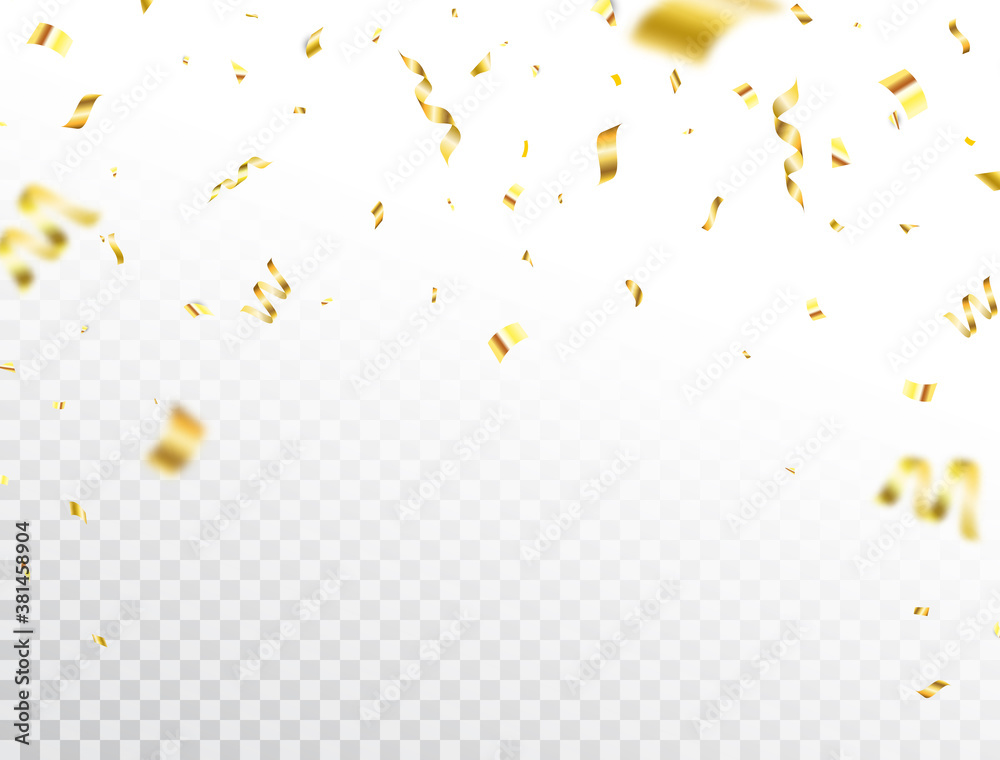 Gold Confetti Border