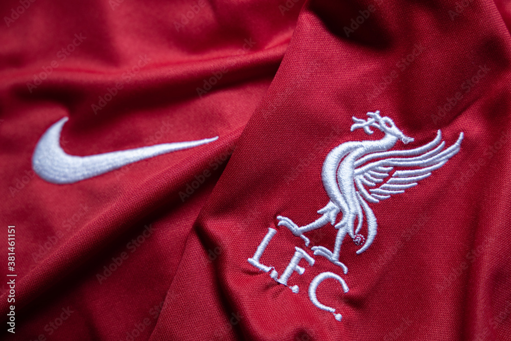 Logo of Liverpool Football Club on the Jersey Stock Photo | Adobe Stock