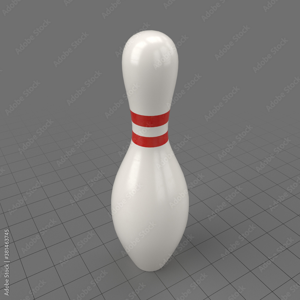 Bowling pin Stock 3D asset | Adobe Stock