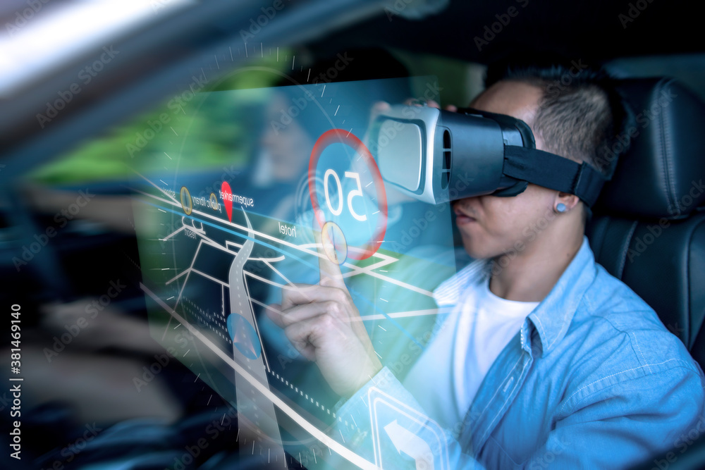 Virtual augmented reality driving user interface simulation projection ...