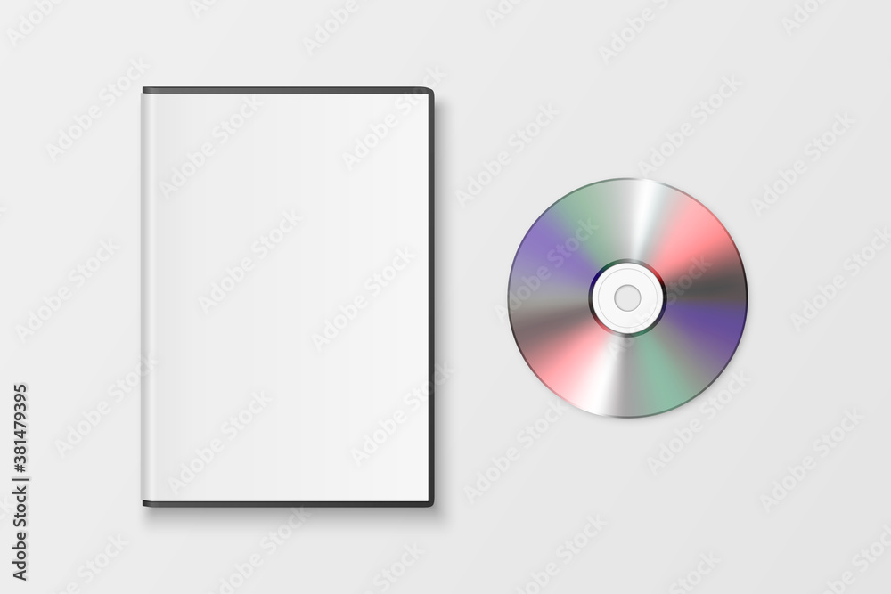 Stockvector Vector 3d Realistic Closed CD, DVD with Plastic Cover Box ...
