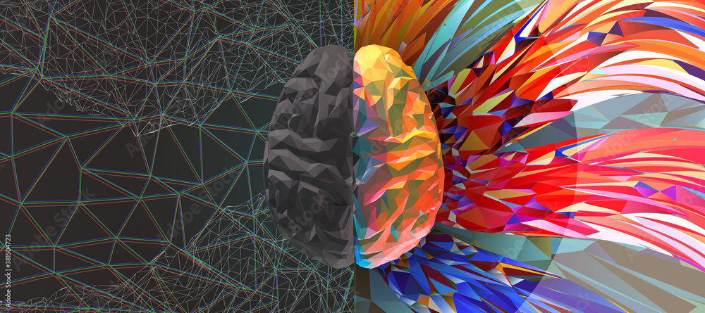 Functional and power of brain illustration Stock Vector | Adobe Stock