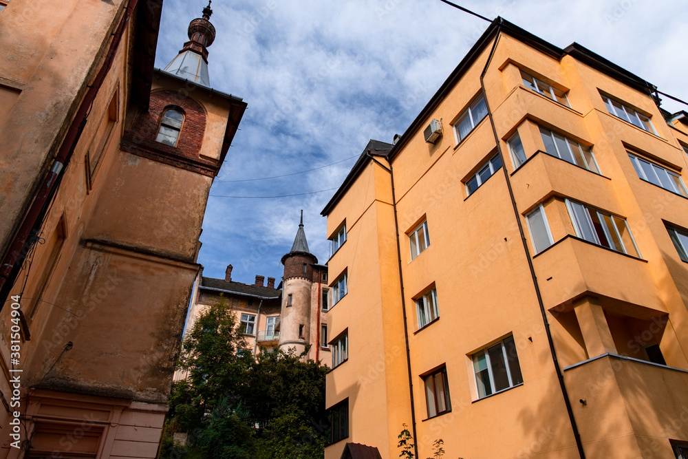 building landmark old city architecture urban view foreshortening from ...