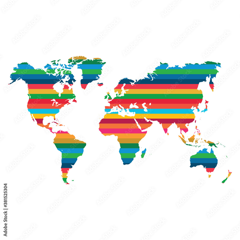 World Map Sustainable Development Goals Stock Vector | Adobe Stock