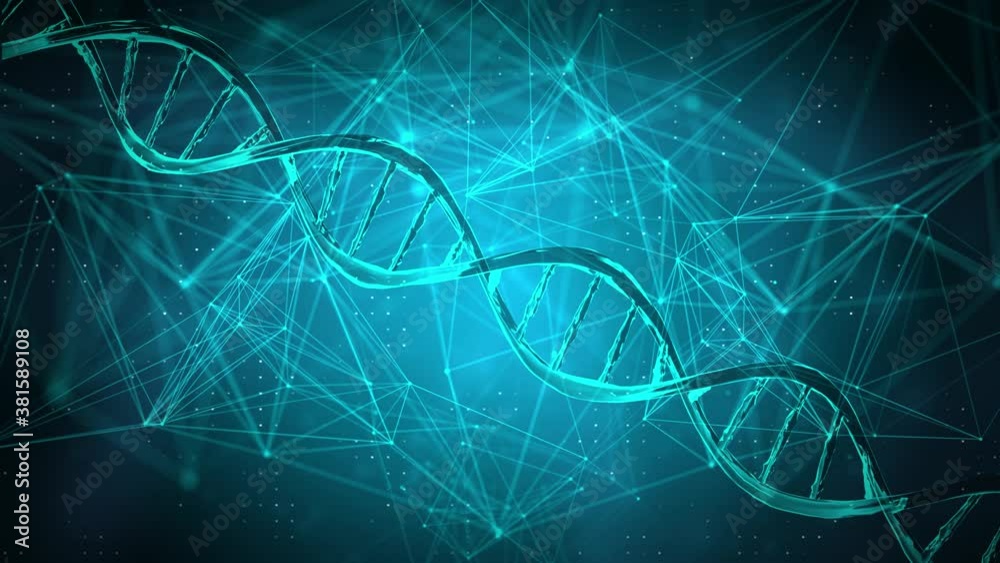 4k Blue DNA molecule structure Science Presentation concept loop 4k ...