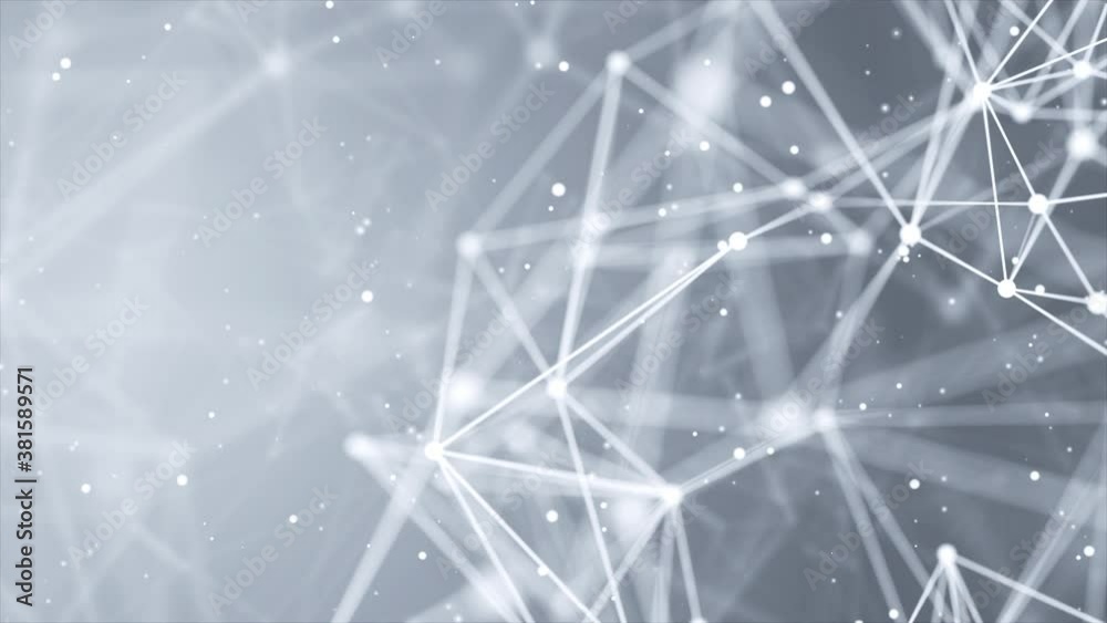 Abstract Neural network concept. Connected cells with links Loop background. High technology ...