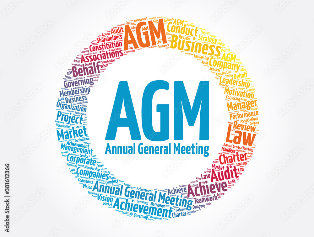 AGM - Annual General Meeting acronym, business concept background Stock Vector | Adobe Stock