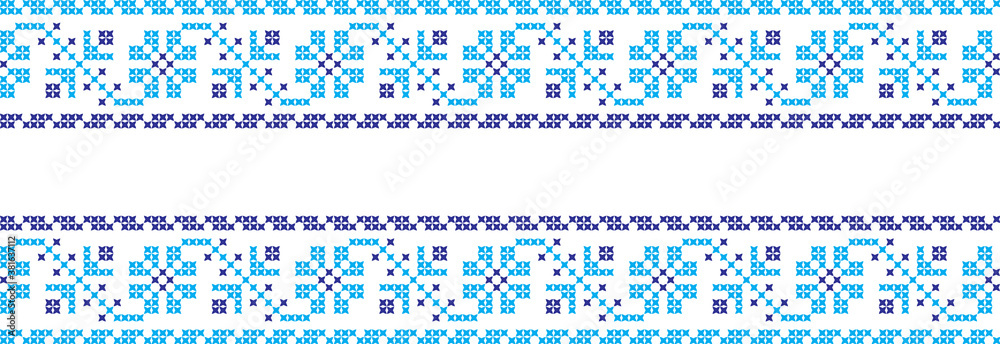 embroidered Ukrainian national pattern crossembroidered cross ukrainian ...
