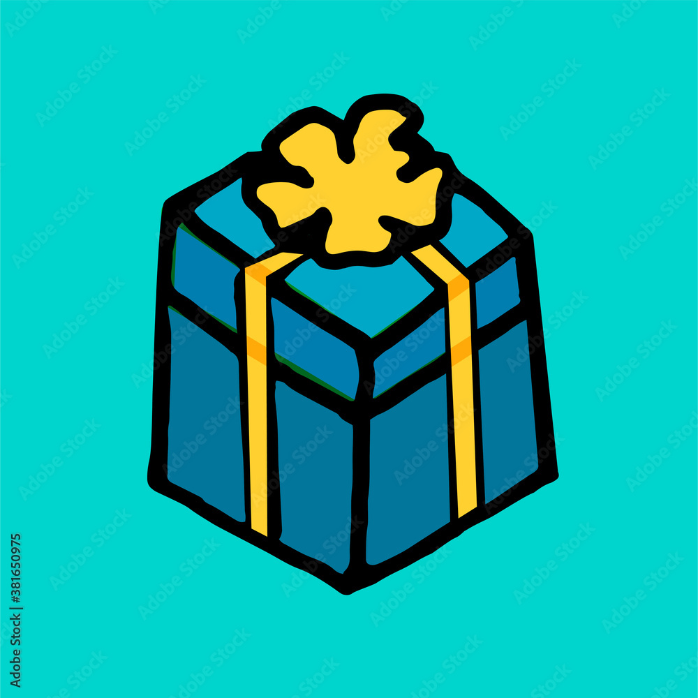 Blue Gift Box Clip Art