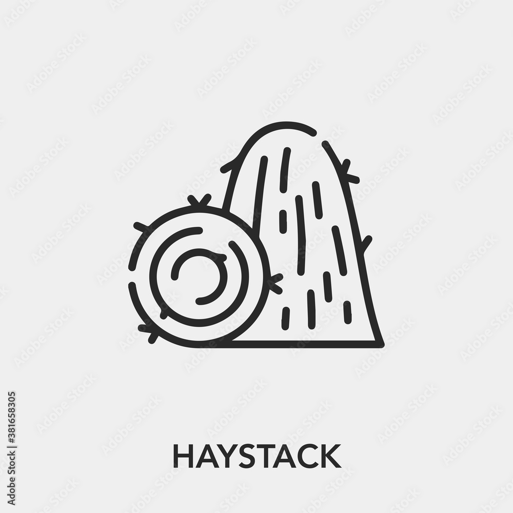 haystack icon vector. Linear style sign for mobile concept and web ...