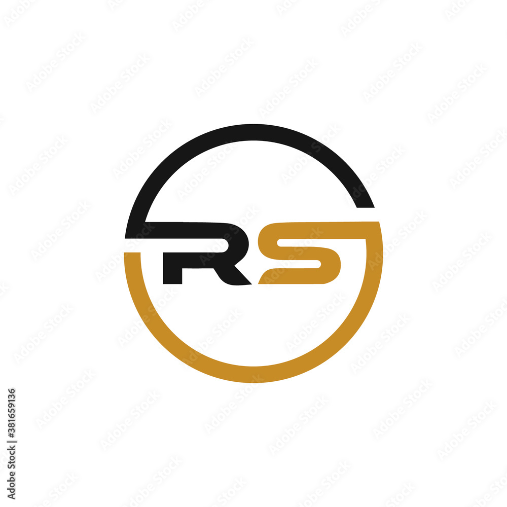 Initial letter rs logo or sr logo vector design templates Stock Vector ...