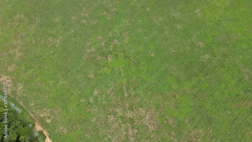 Aerial view of empty in school during coronavirus Covid-19 pandemic of ...