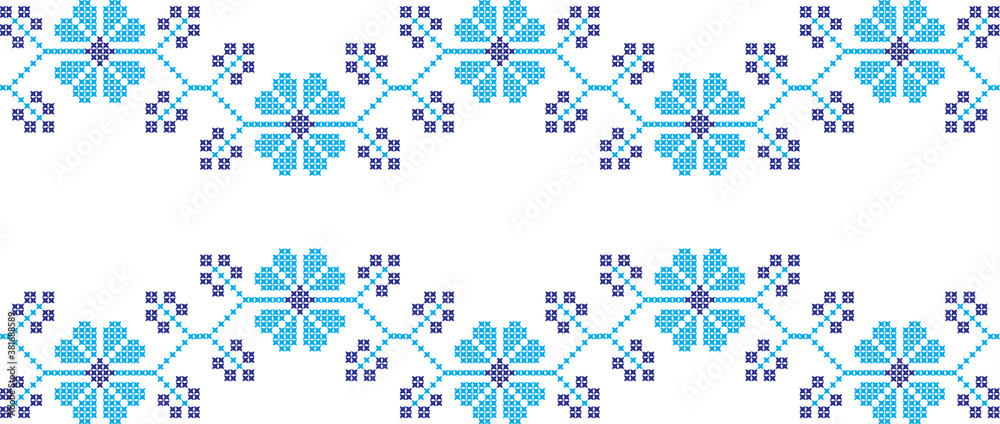 embroidered Ukrainian national pattern crossembroidered cross ukrainian ...