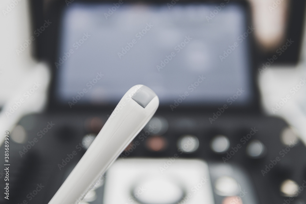 ultrasound probe close-up. cavity ultrasonic sensor. Stock Photo ...