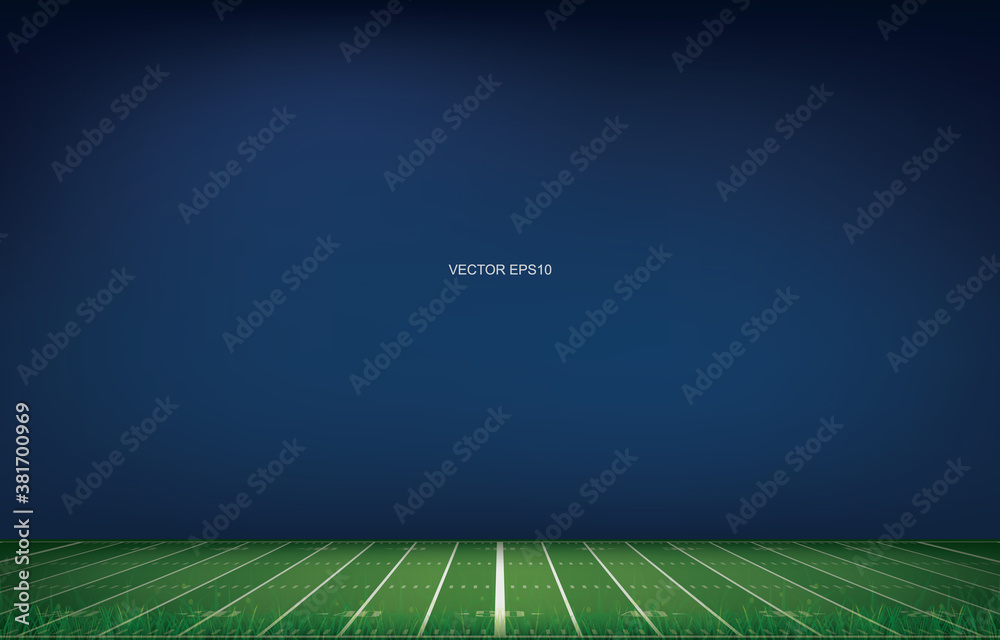 American football stadium background with perspective line pattern of ...