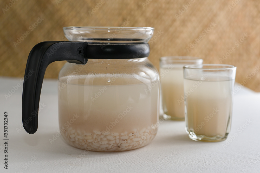 Traditional rice porridge/ payaru kanji / congee / rice soup, made of ...