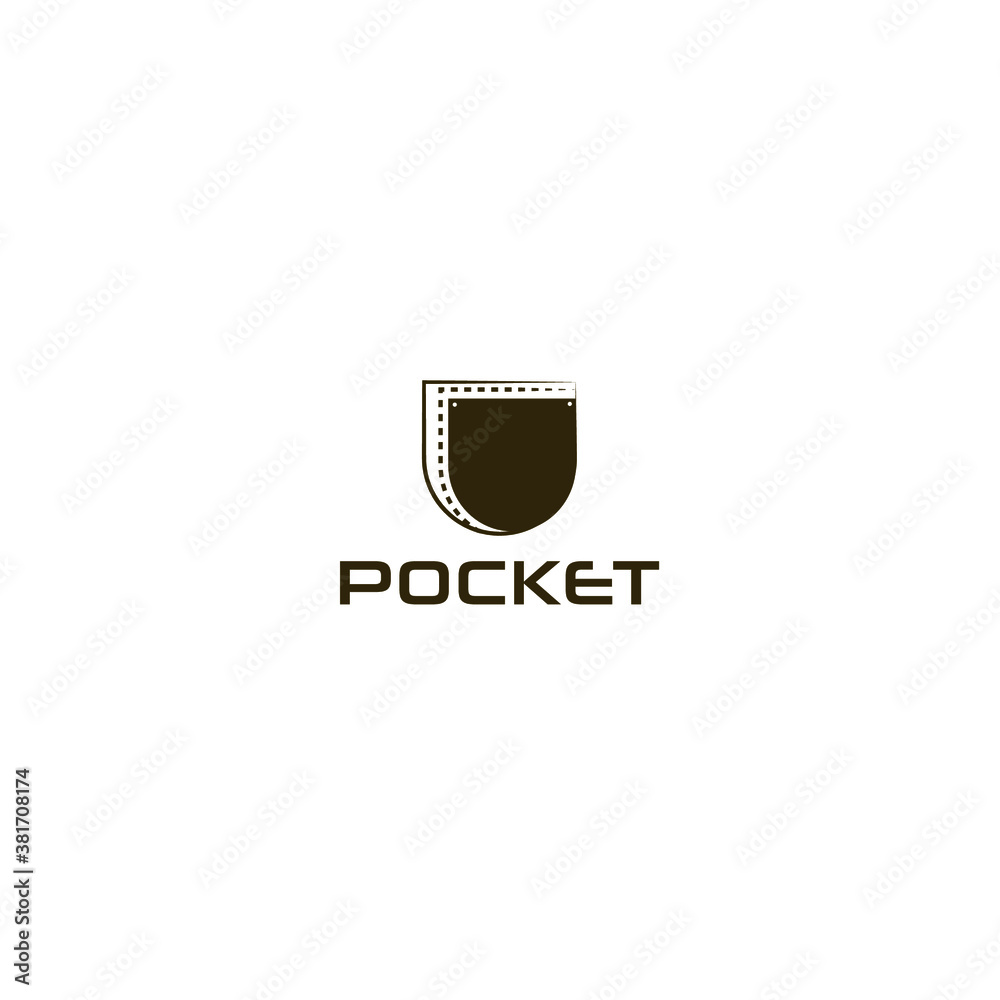 pocket logo vector Graphic Template Stock Vector | Adobe Stock