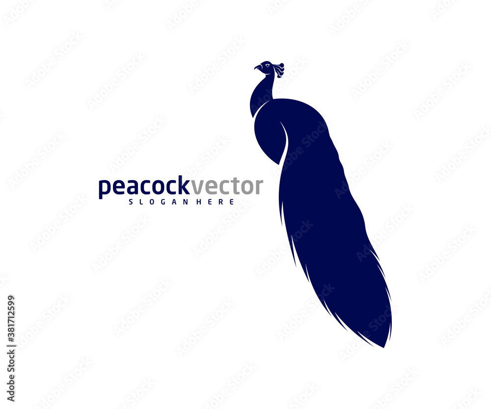 Peacock logo design vector template, Peacock bird illustration Stock ...