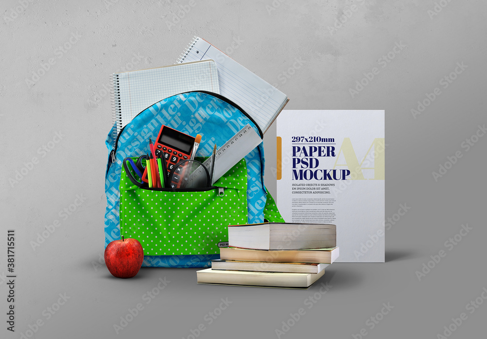 Back to School Mockup Scene Stock Template | Adobe Stock