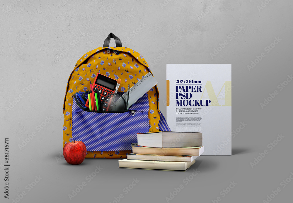 Back to School Mockup Scene Stock Template | Adobe Stock