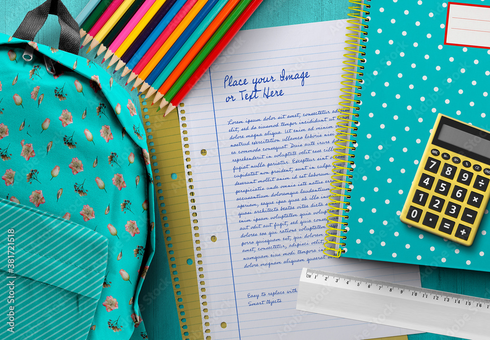 Back to School Mockup Scene Stock Template | Adobe Stock