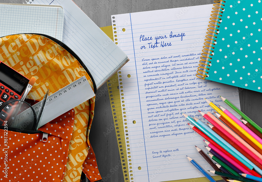 Back to School Mockup Scene Stock Template | Adobe Stock