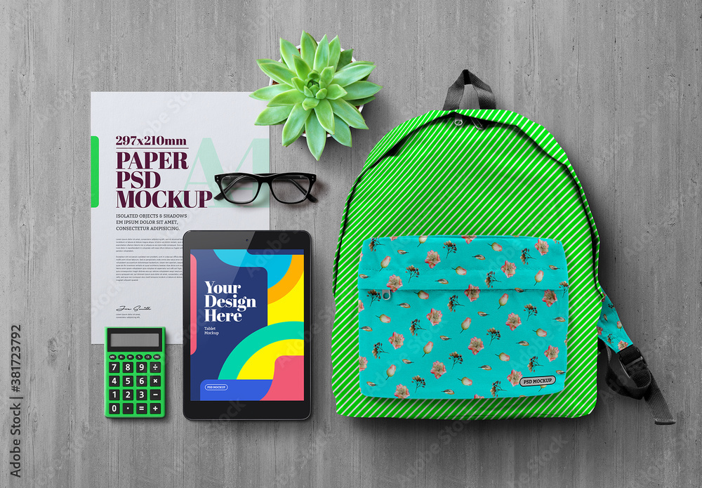 Back to School Mockup Scene Stock Template | Adobe Stock