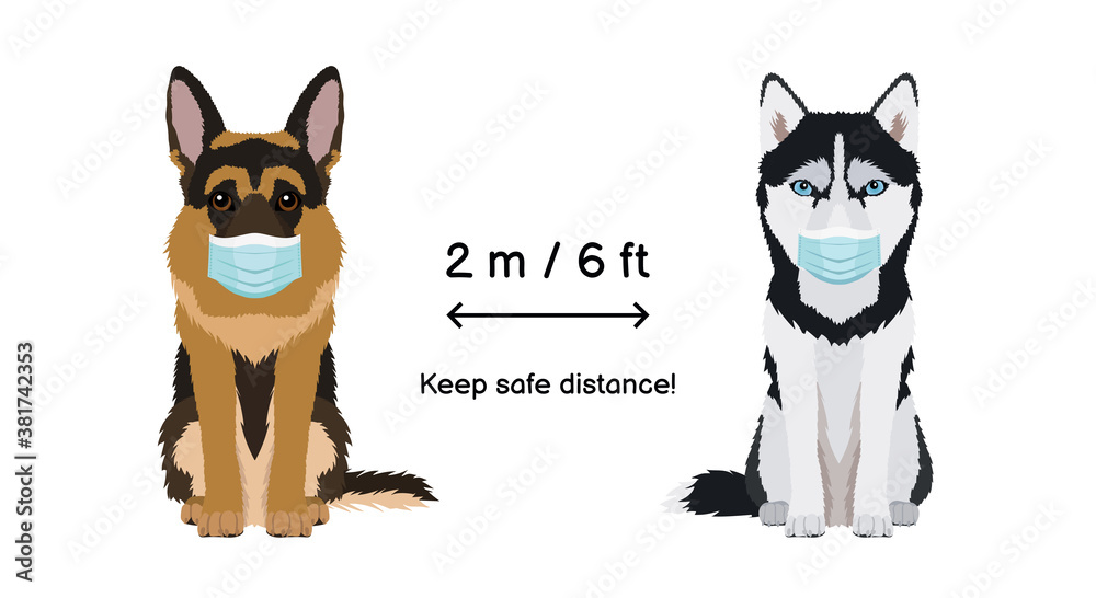 Keep safe distance two meters or six feets. Coronavirus infection ...