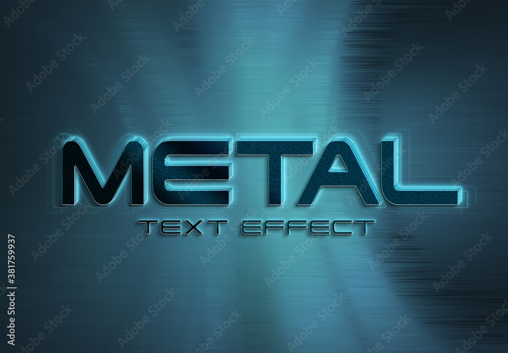 Metal Brushed Text Effect Mockup Stock Template | Adobe Stock