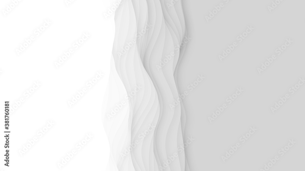 Paper cut abstract background. Vector 3D light white carving art. Paper ...
